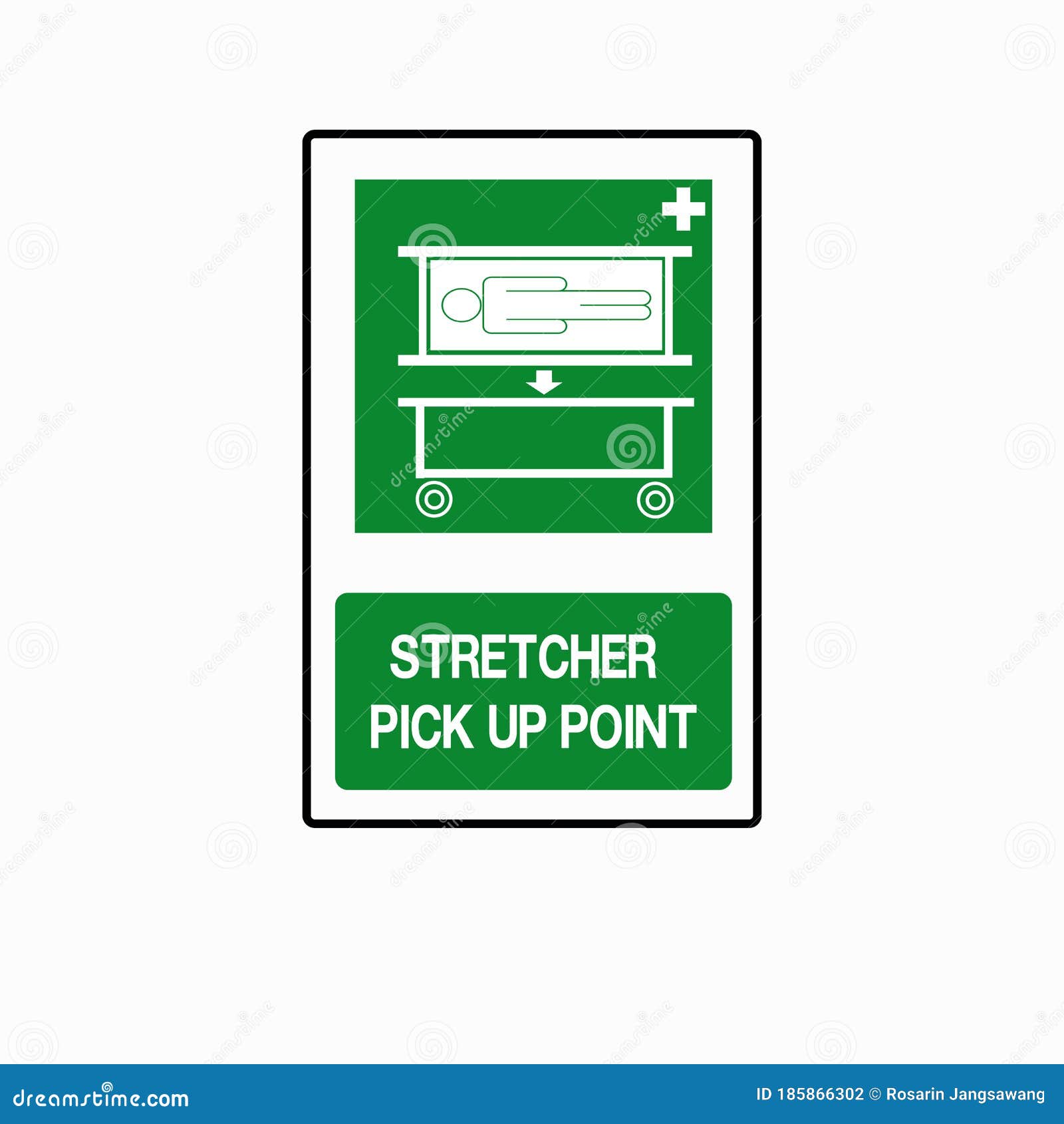 Stretcher Pick Up Point Symbol Sign, Isolate on White Background Icon ...