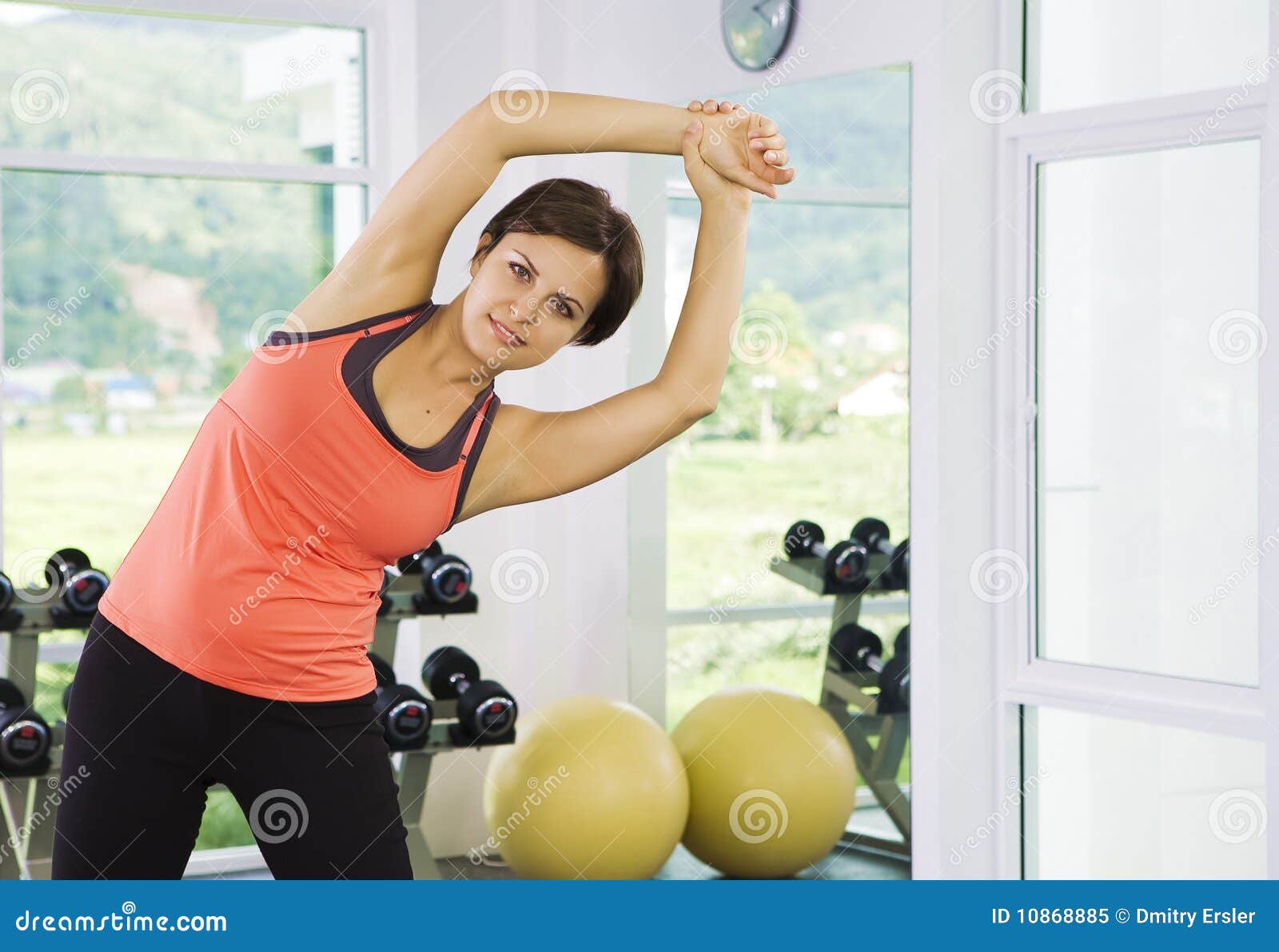 Stretching stock image. Image of gymnasium, leisure, athletic - 10868885