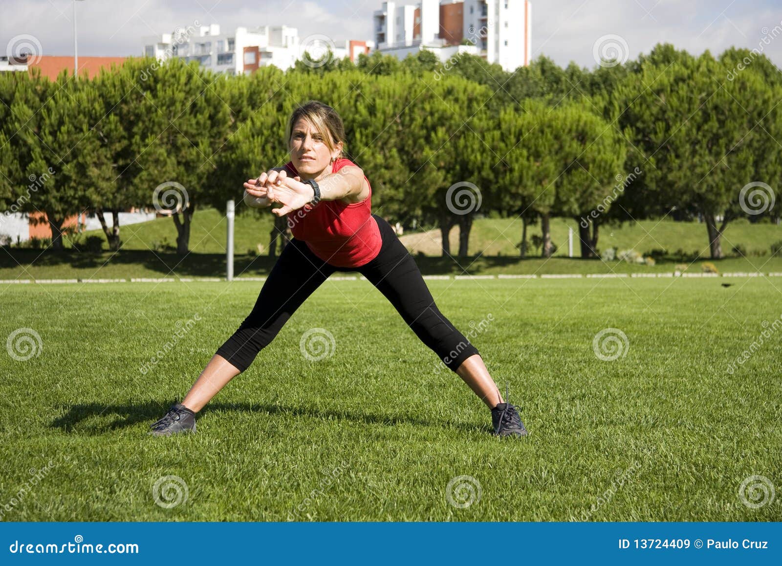 Stretching stock image. Image of alone, beauty, active - 13724409