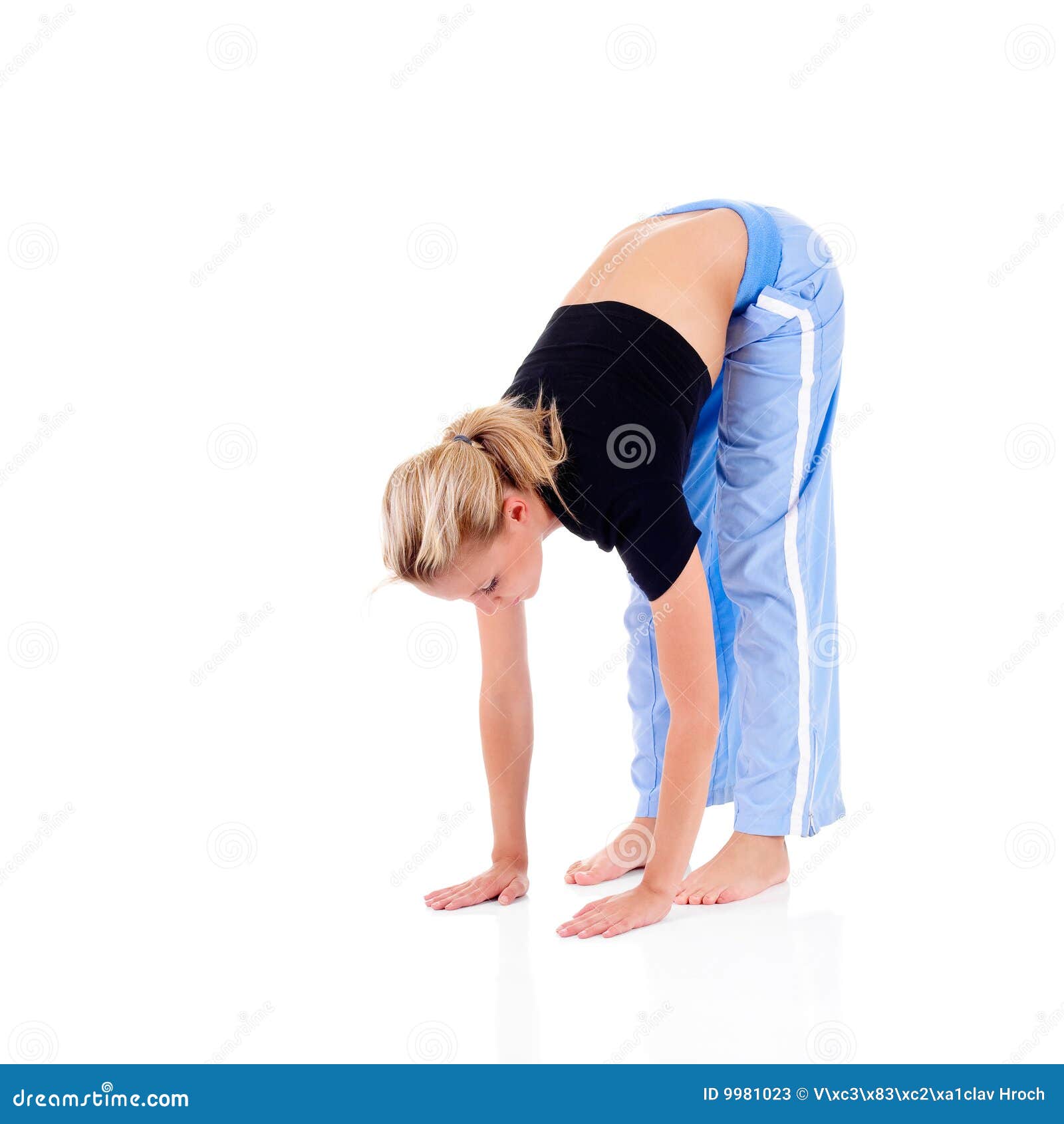 Stretching stock image. Image of happiness, athletic, body - 9981023