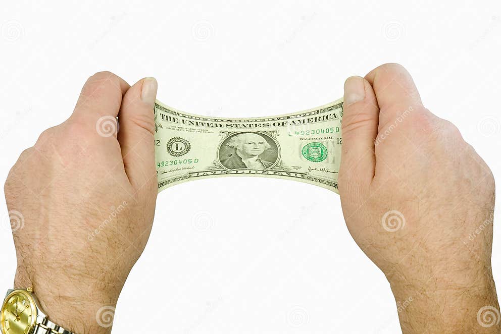 Stretching the dollar stock image. Image of money, green - 5444003