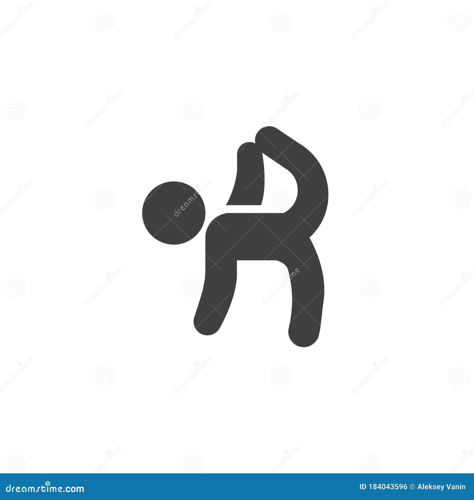 Stretching Exercise Vector Icon Stock Vector - Illustration of strength ...