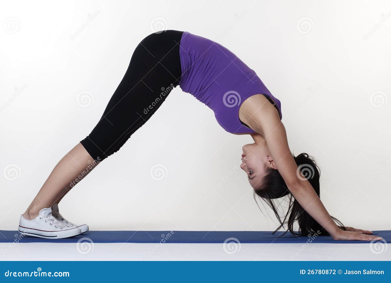 Stretching Exercises on a Mat Stock Photo - Image of happy, recreation ...