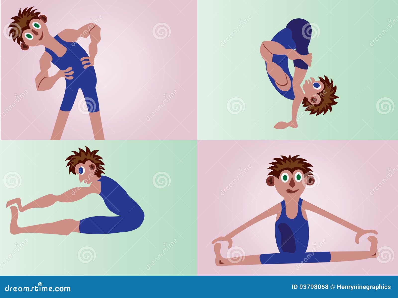 Stretching exercises 1 stock vector. Illustration of workout - 93798068