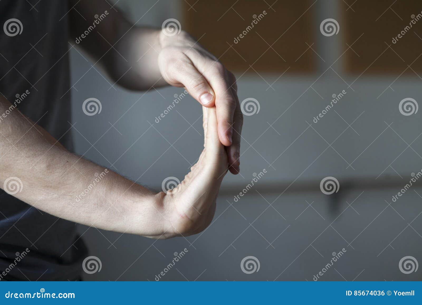 Stretching Hands stock photo. Image of preparations, indoor - 85674036
