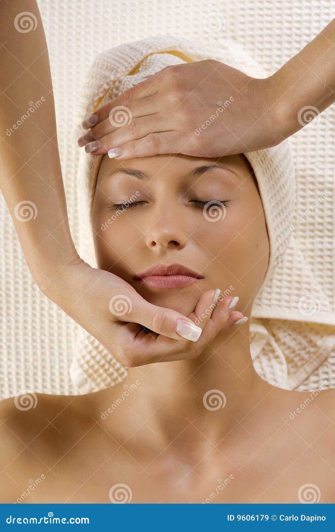 Stretching head with hands stock image. Image of natural - 9606179