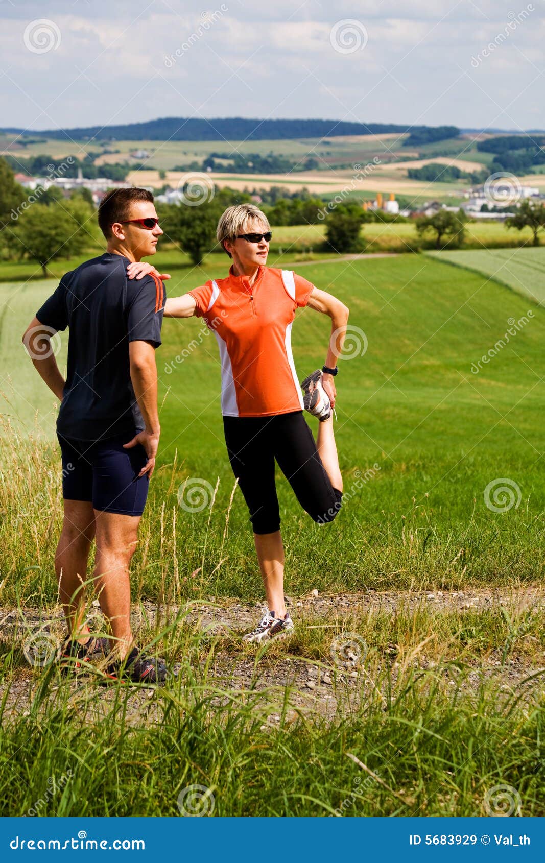 Stretching for jogging stock image. Image of people, stretching - 5683929