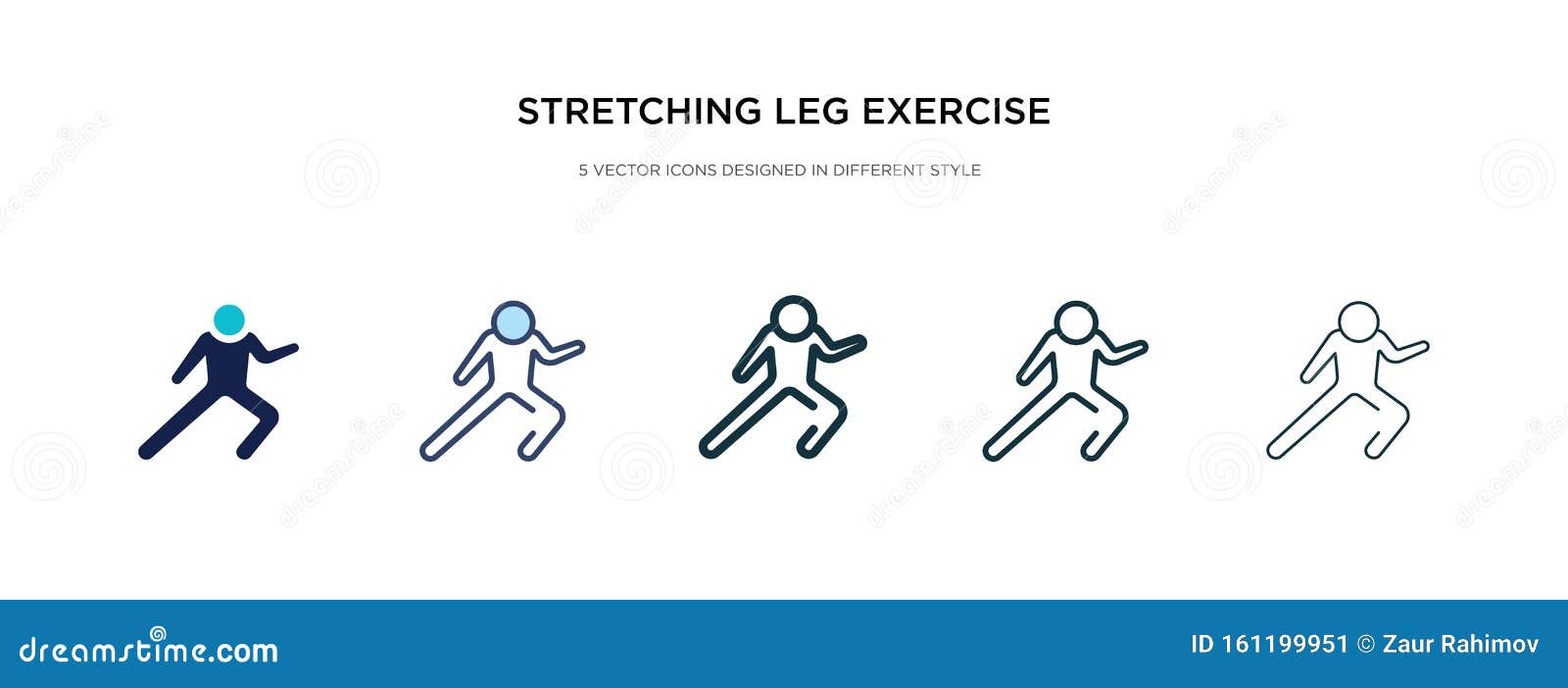 Stretching Leg Exercise Icon in Different Style Vector Illustration ...