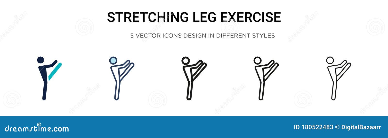 Stretching Leg Exercise Icon in Filled, Thin Line, Outline and Stroke ...