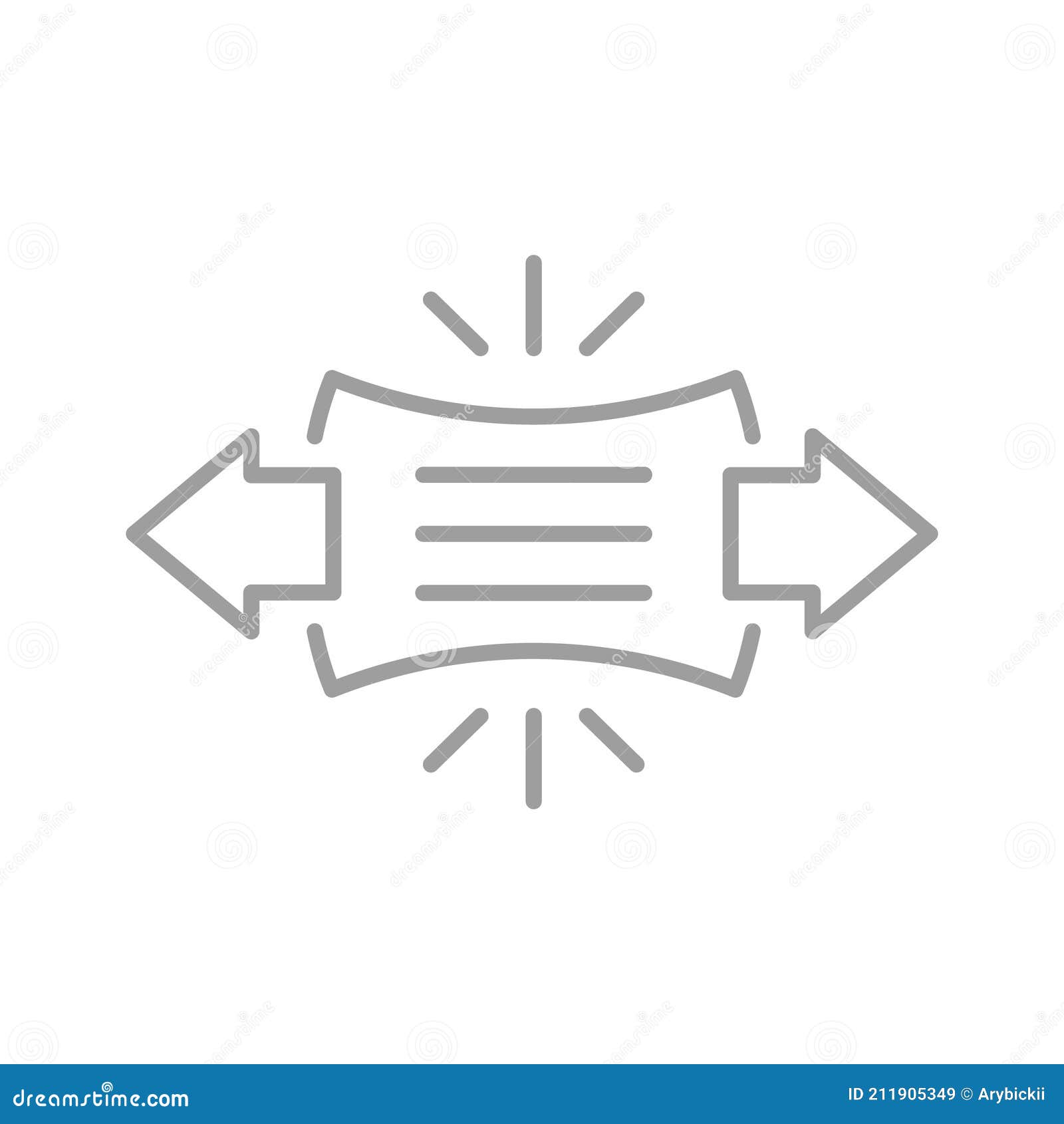 Stretching line icon stock vector. Illustration of maximize - 211905349