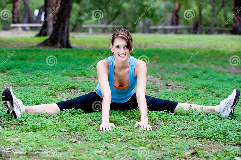 Stretching Outside stock photo. Image of woods, park, outdoors - 5464438