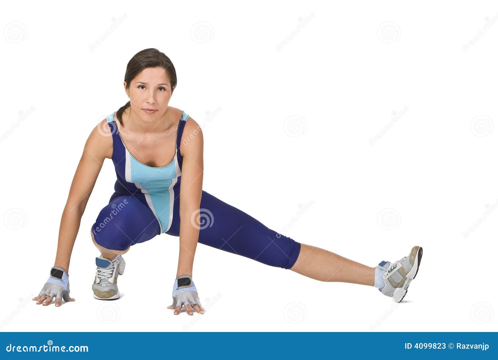 Stretching position stock image. Image of attitude, gloves - 4099823