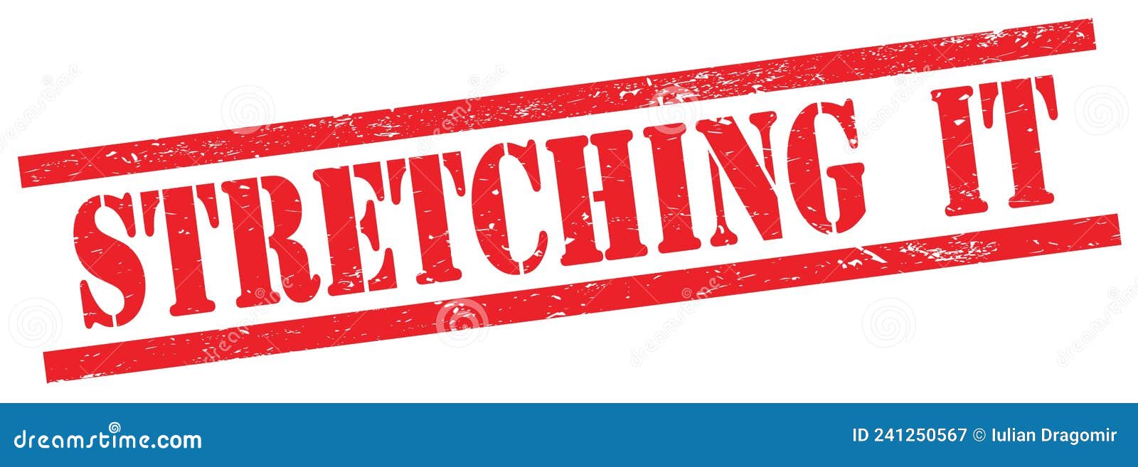 STRETCHING it Text on Red Grungy Rectangle Stamp Stock Illustration ...