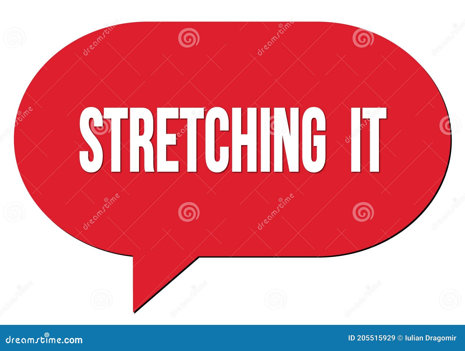 STRETCHING it Text Written in a Red Speech Bubble Stock Illustration ...