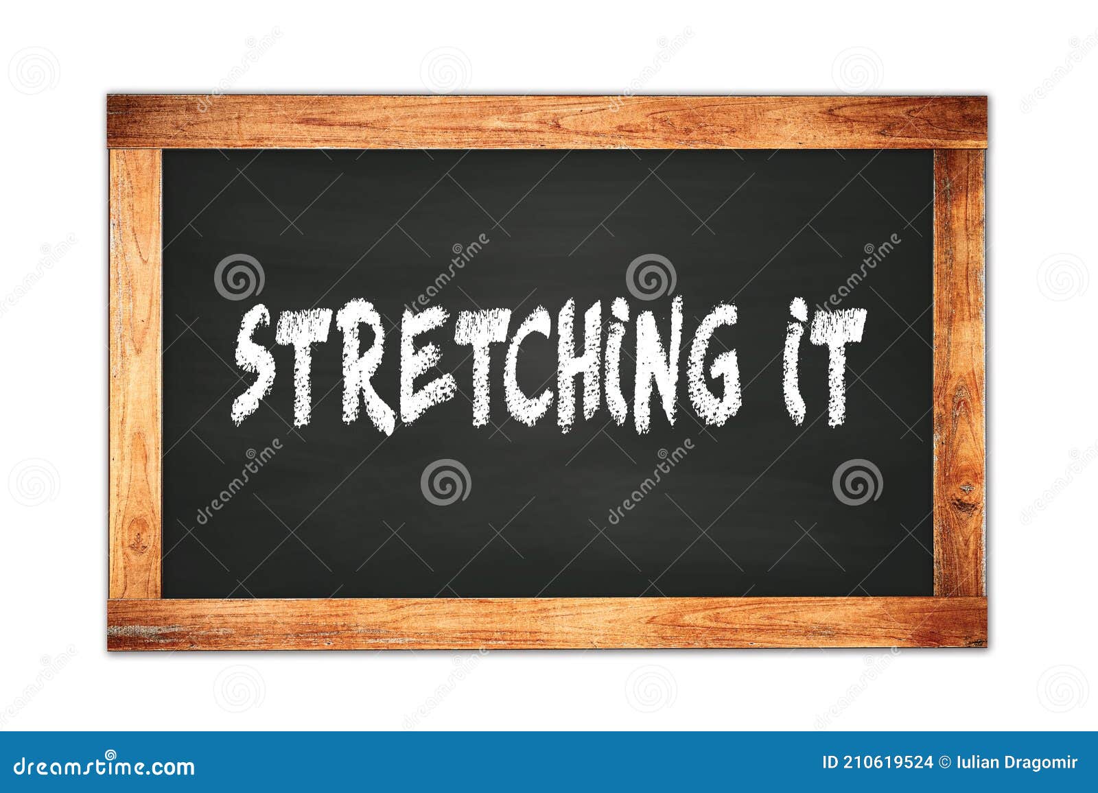 STRETCHING it Text Written on Wooden Frame School Blackboard Stock ...