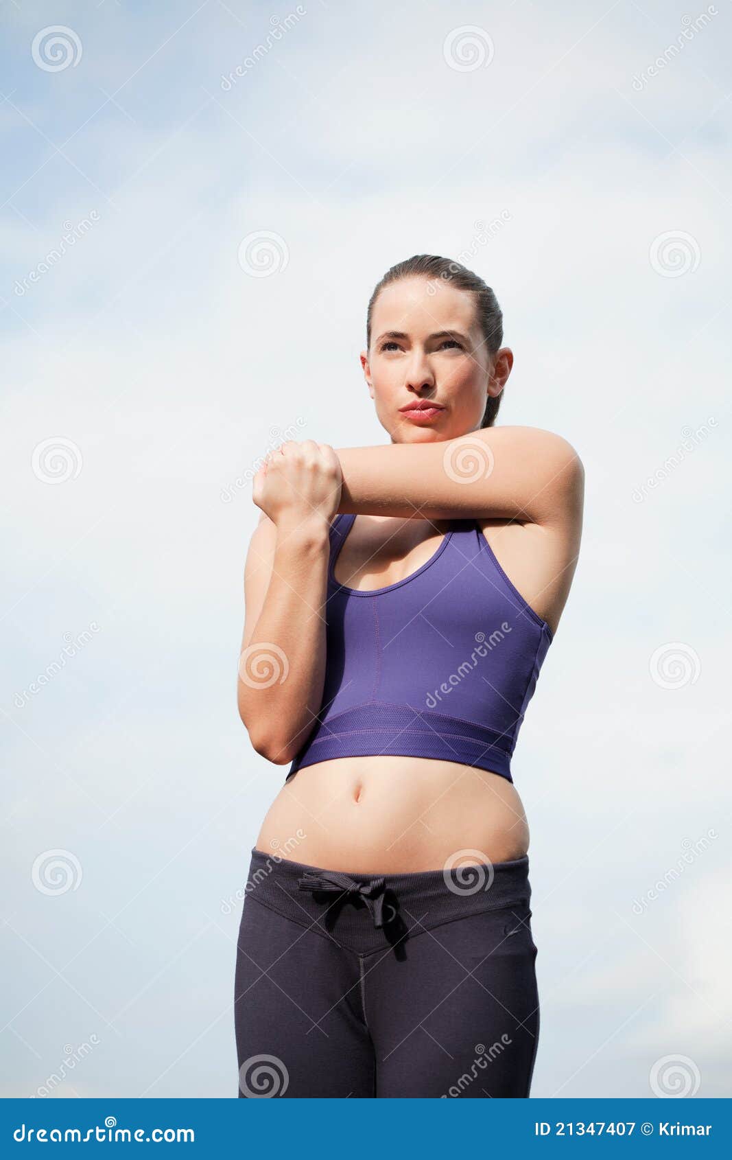 Stretching and warming up stock image. Image of elbow - 21347407