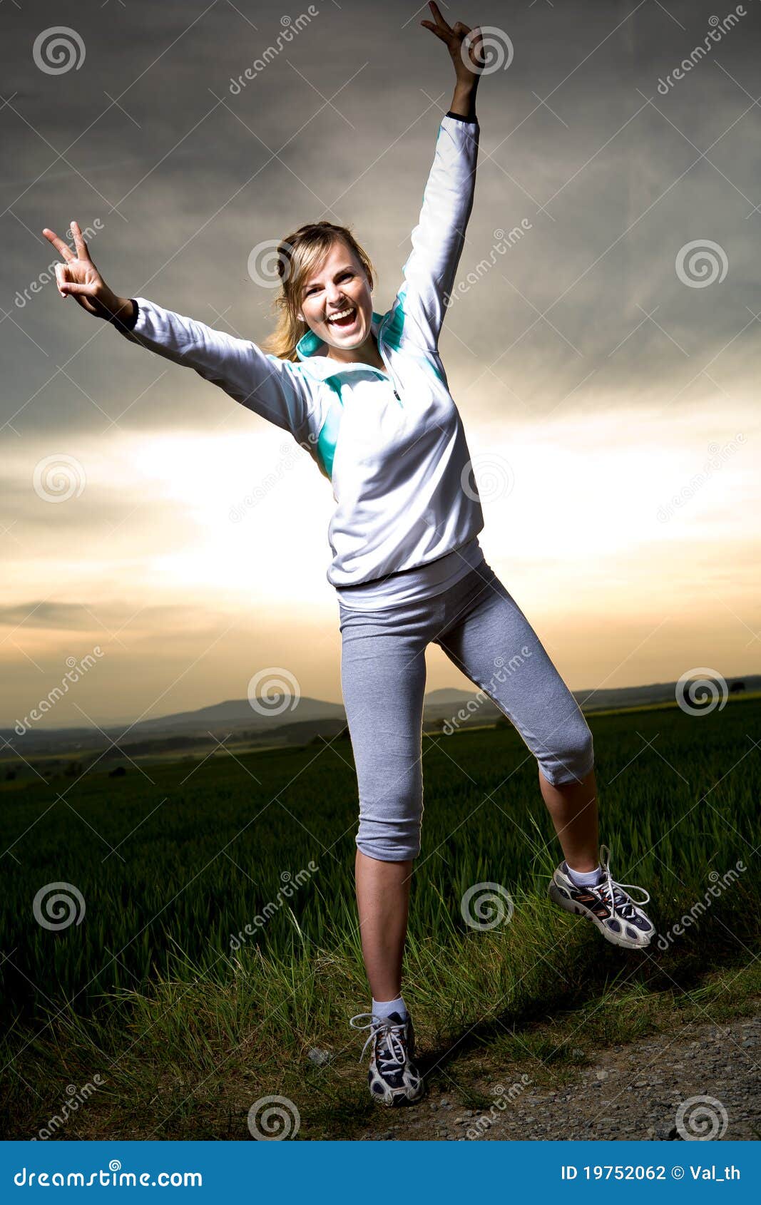 Stretching woman stock photo. Image of lifestyles, training - 19752062