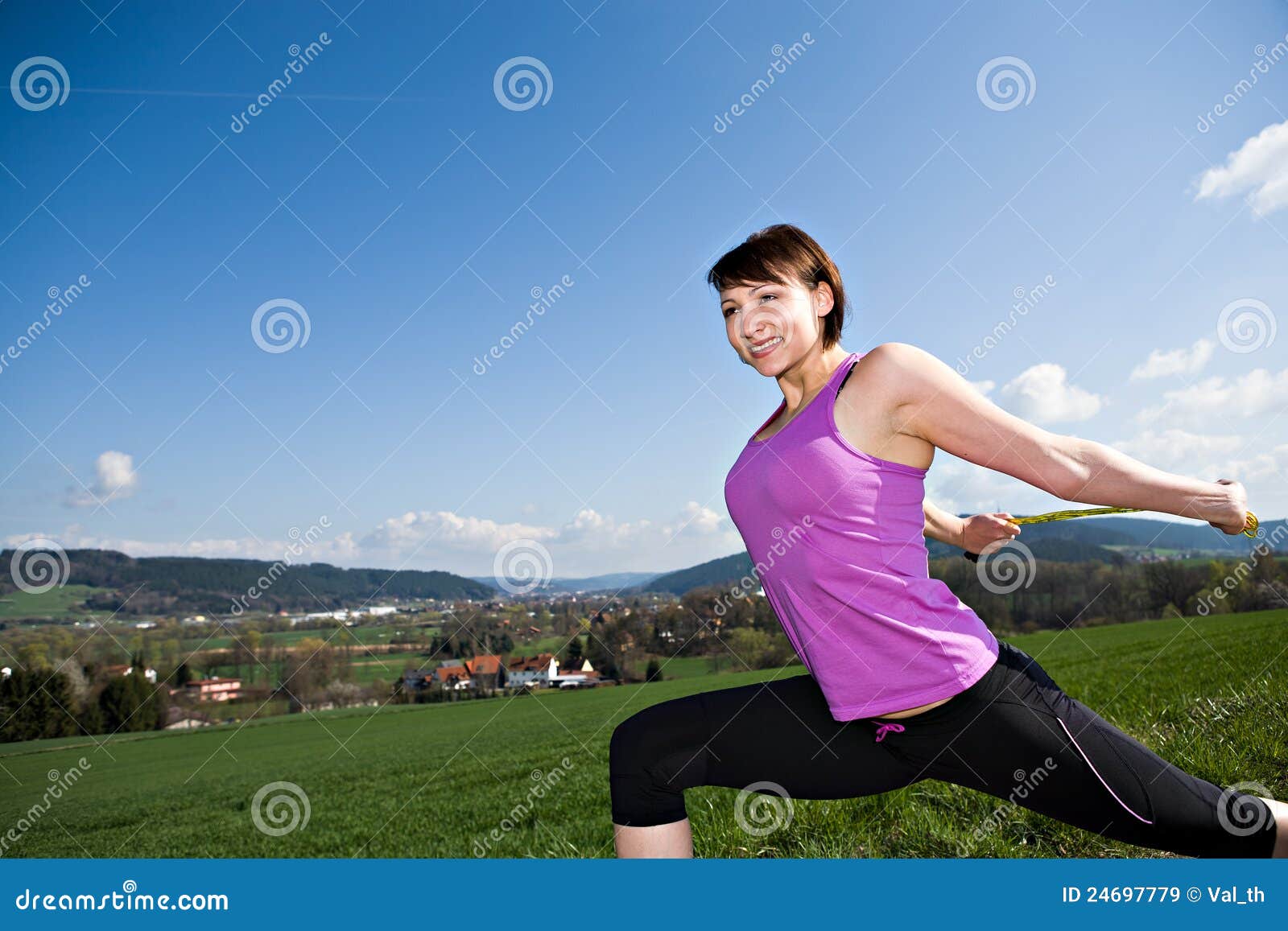 Stretching woman stock image. Image of fitness, healthy - 24697779