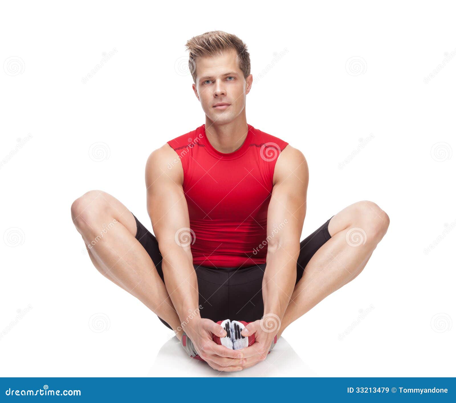 Stretching after workout stock image. Image of activity - 33213479