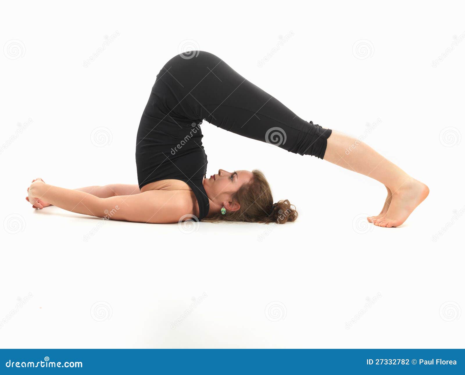 Stretching yoga pose stock photo. Image of peace, balance - 27332782