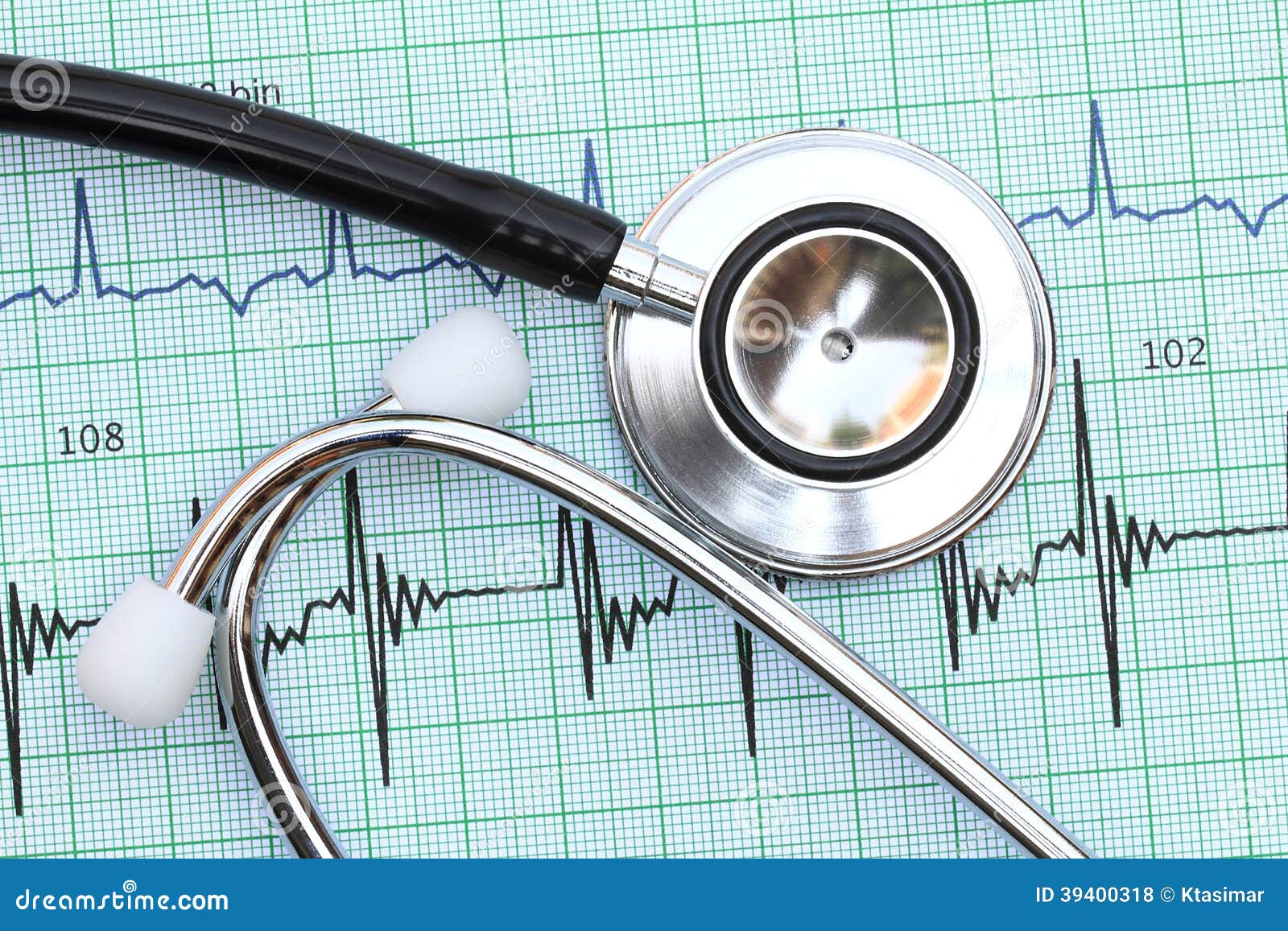 Strethoscope on Heartbeat Graph Stock Photo - Image of attributes ...