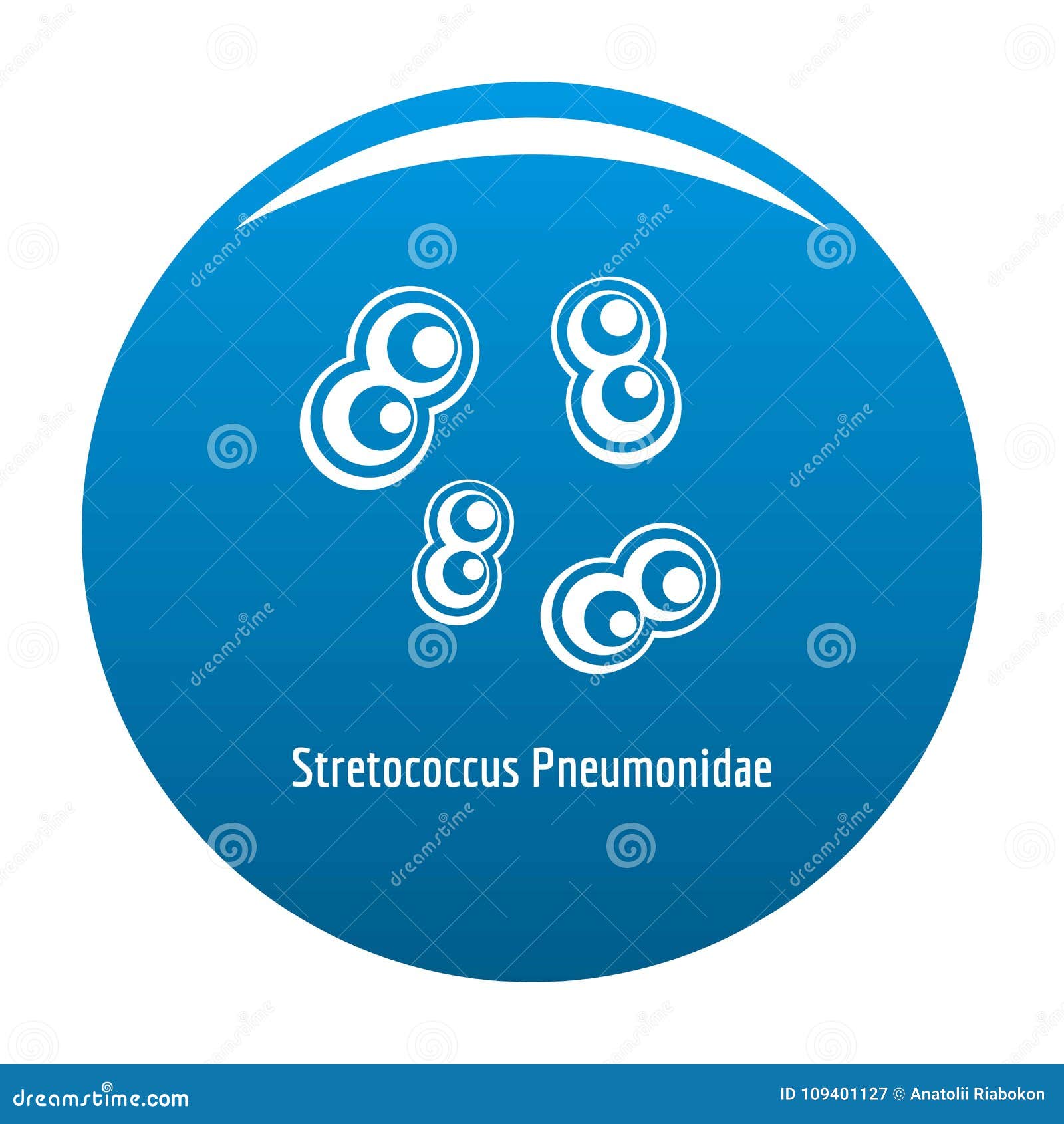 Stretococcus Pneumonidae Icon Blue Vector Stock Vector - Illustration ...