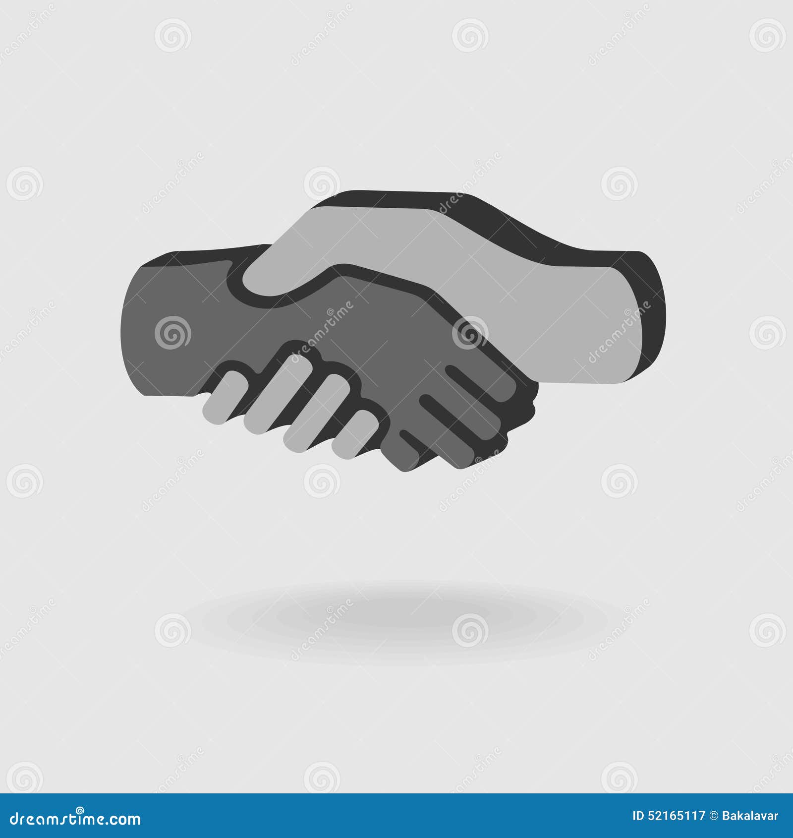 Stretta di mano di simbolo illustrazione vettoriale. Illustrazione di ...