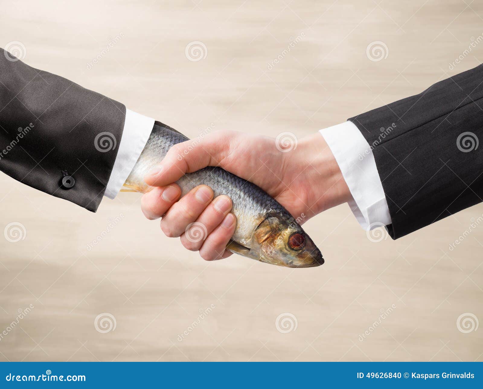 Stretta Di Mano Morta Del Pesce Fotografia Stock - Immagine di ...