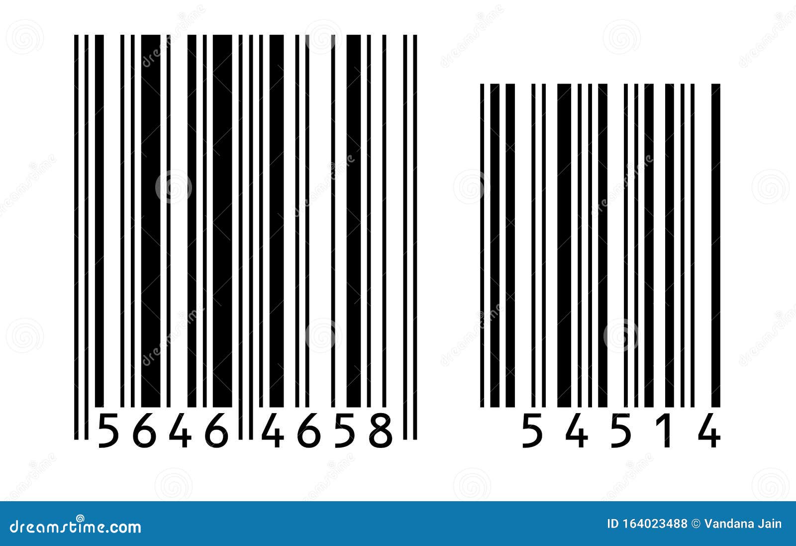 Strichcode Strichcodevektor Ein Einfacher Schwarzer Strichcode, Wie Er ...