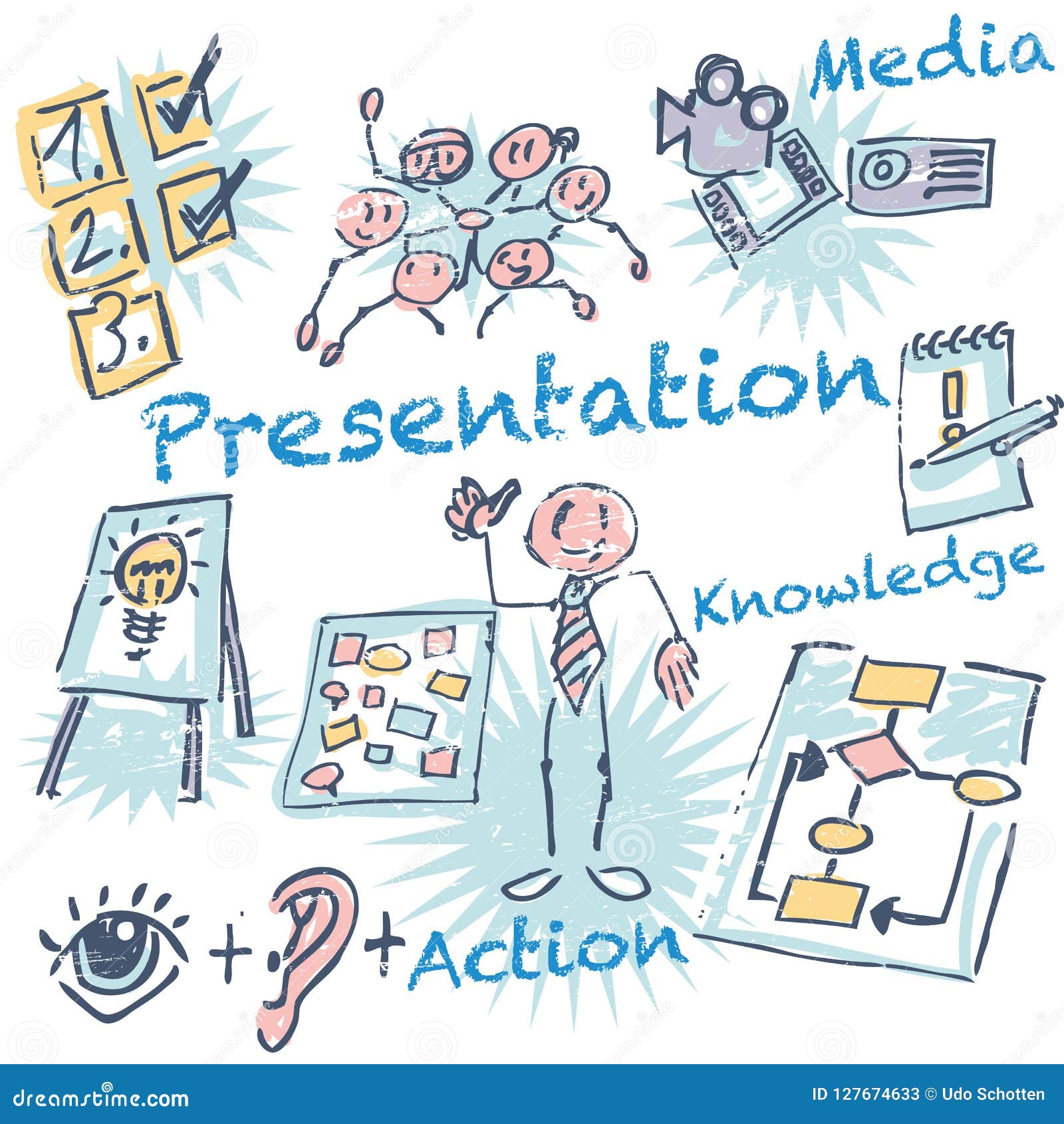 Stick Figures and Presentation Stock Vector - Illustration of career ...