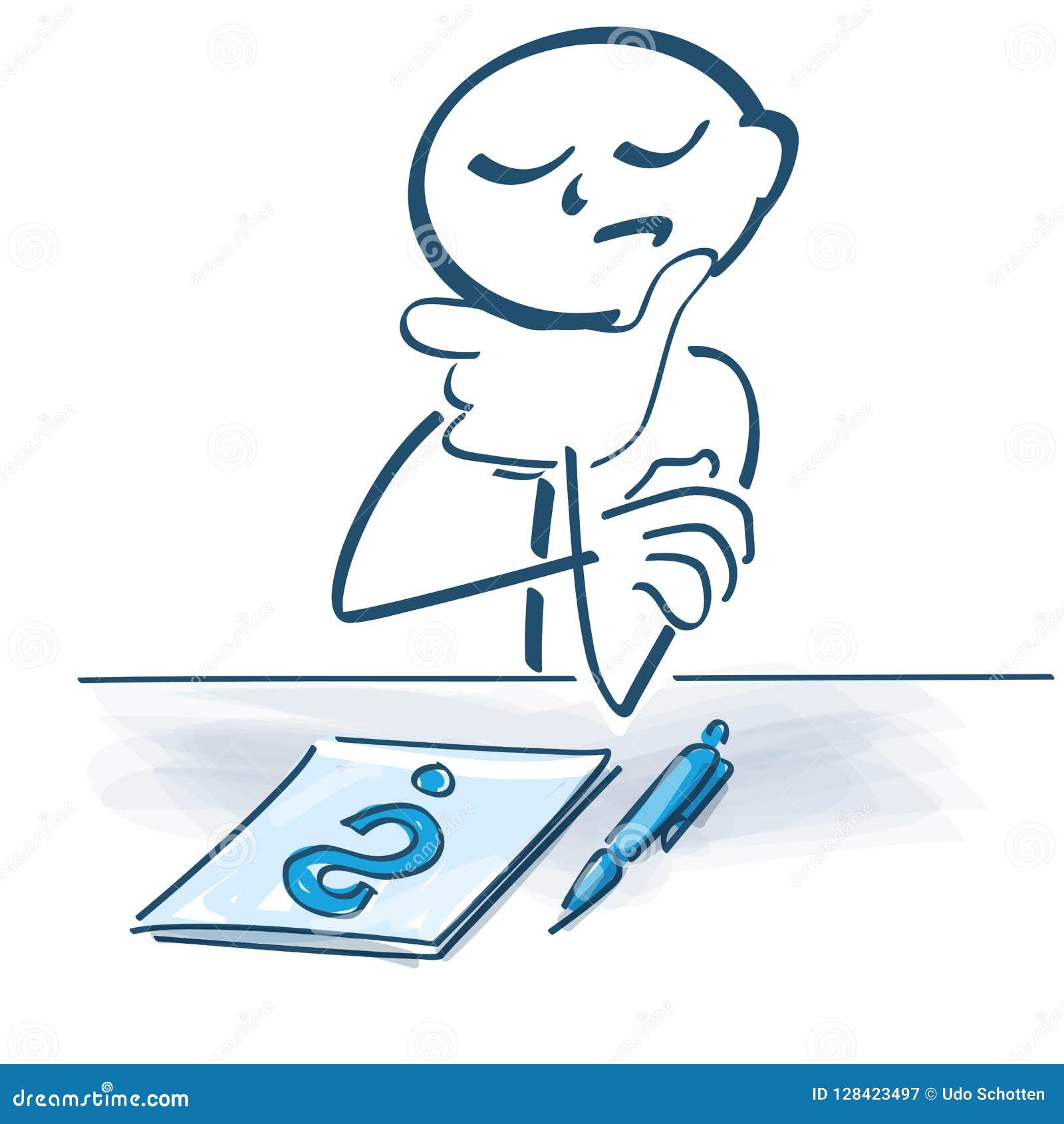 Stick Figure with Leaf of Paper and Bill Stock Vector - Illustration of ...