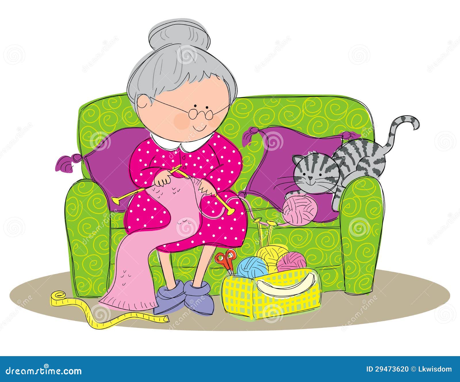 Stricken vektor abbildung. Illustration von stricken - 29473620