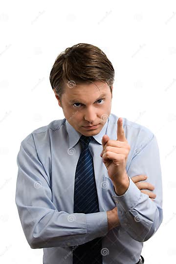 Strict businessman stock image. Image of caucasian, fighting - 9490431