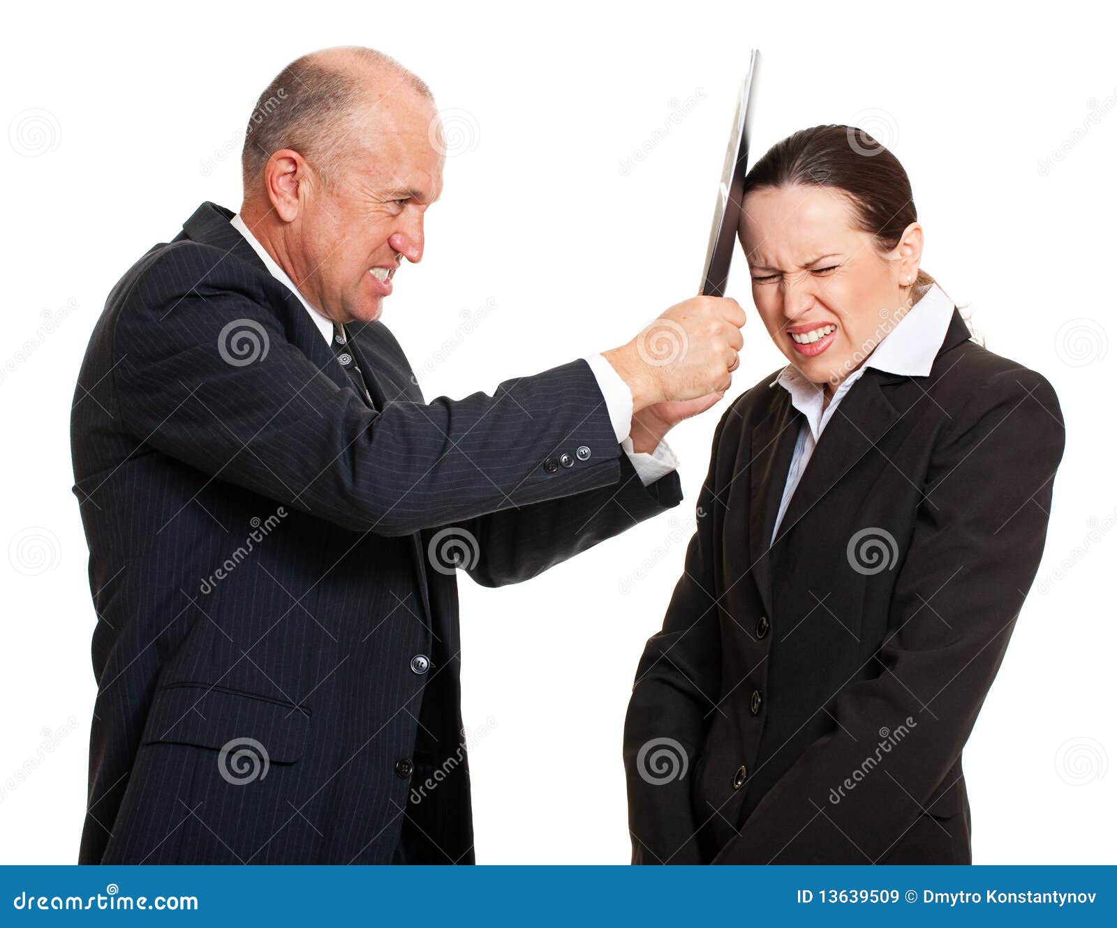 Strict Chief And Young Worker Royalty-Free Stock Photo | CartoonDealer ...