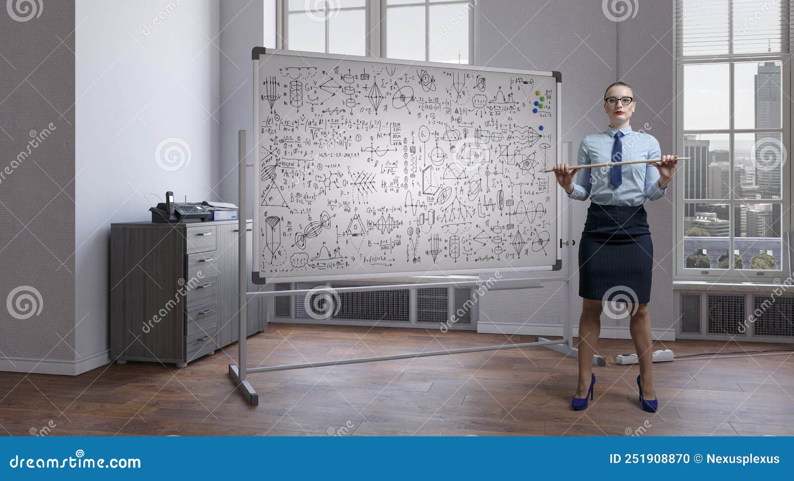 Strict Female Teacher . Mixed Media Stock Photo - Image of education ...