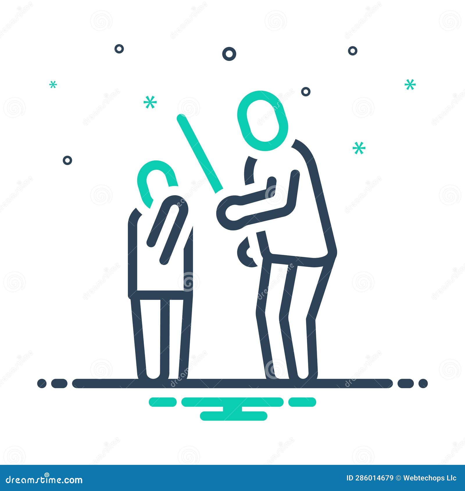 Mix Icon for Strict, Scared and Behavior Stock Illustration ...