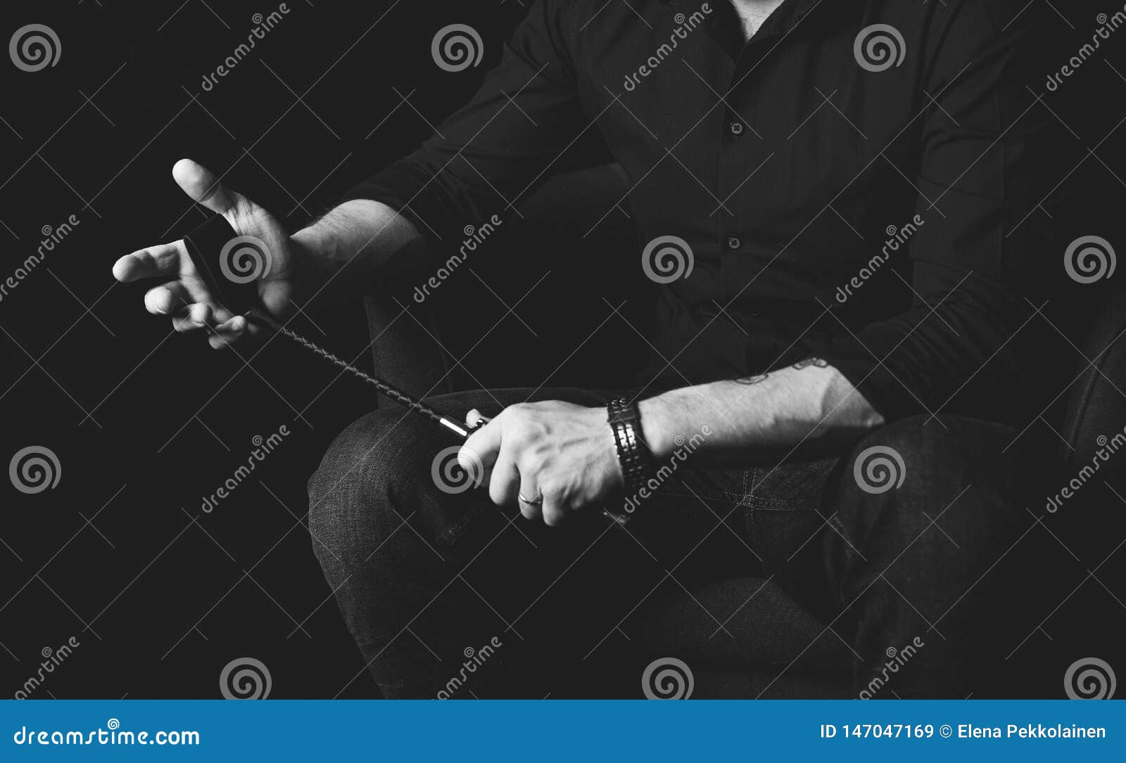 Strict man with bat. stock image. Image of hand, intimate - 147047169