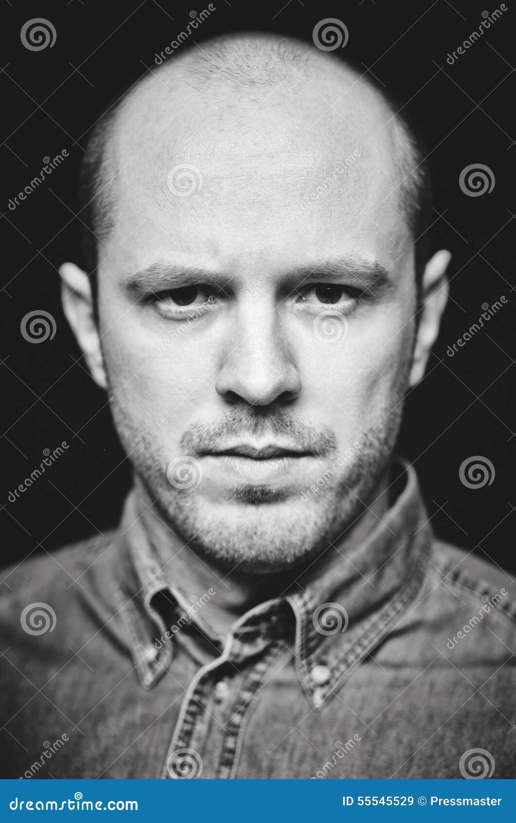 Strict man stock image. Image of unshaven, expression - 55545529