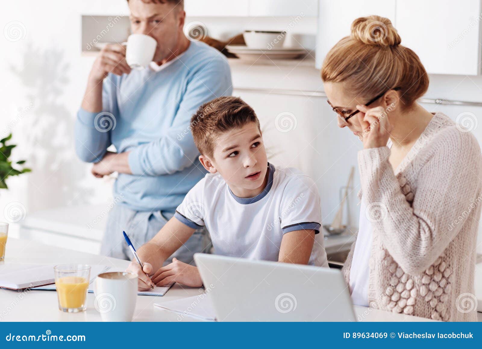 Strict Mother Controlling Her Son Stock Image - Image of leisure ...