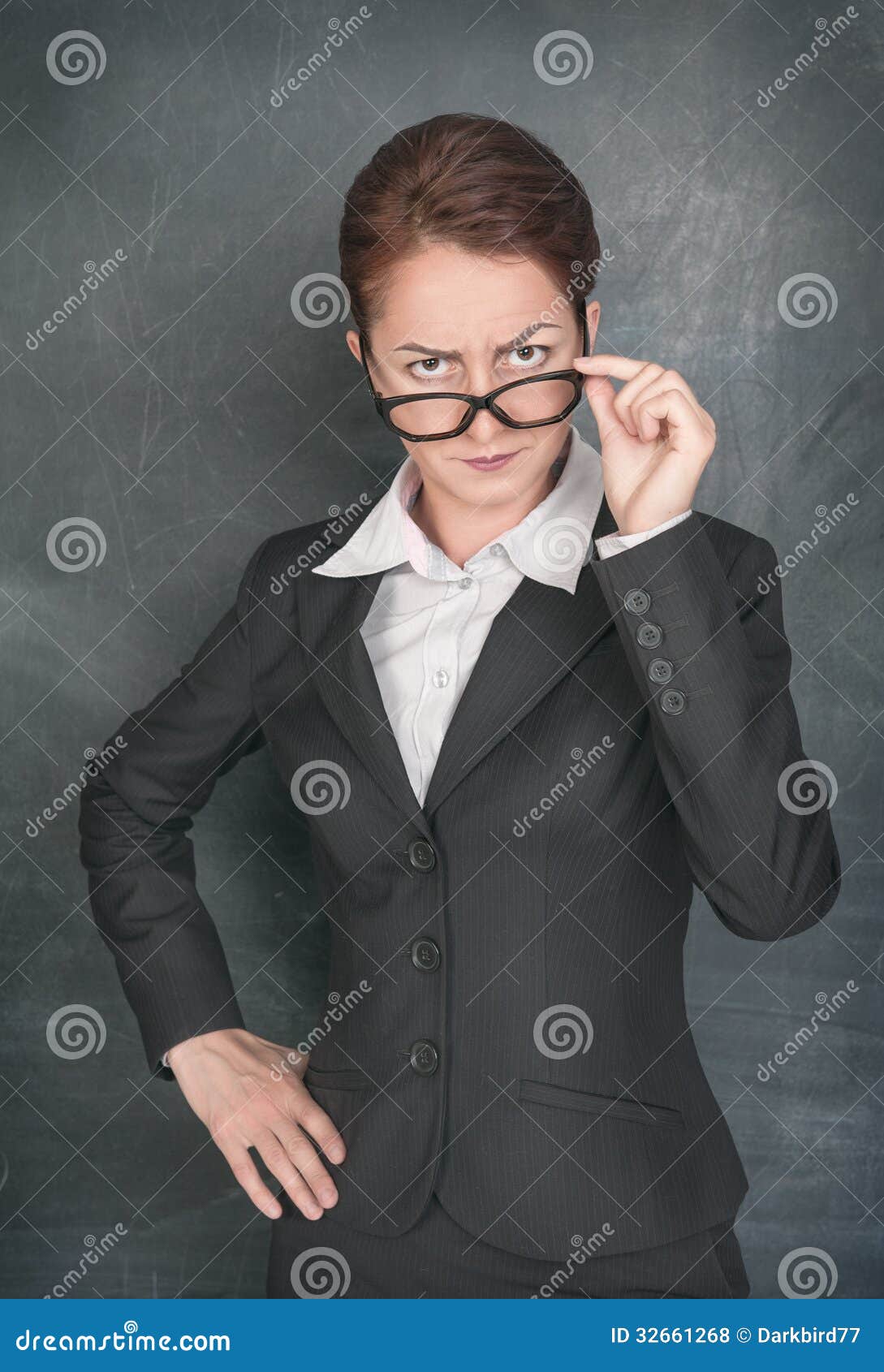 Strict Teacher With Pointer Royalty-Free Stock Photography ...