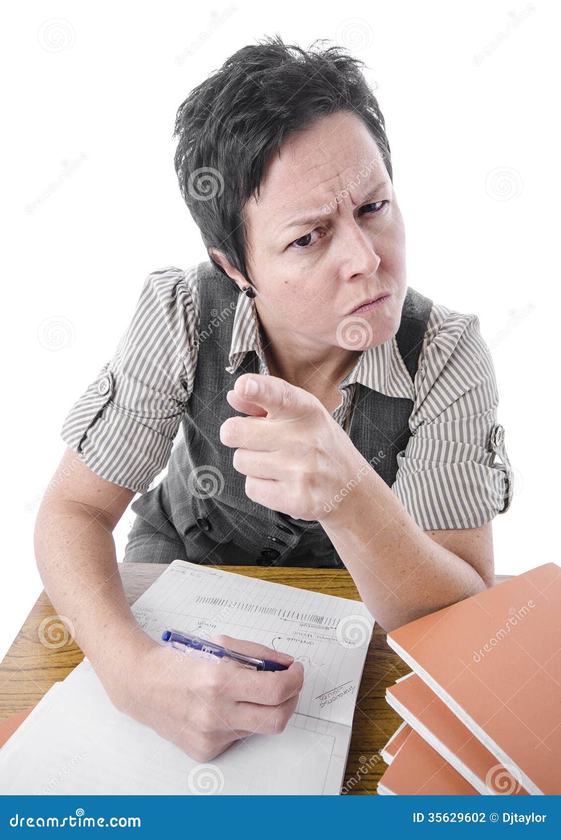 Strict Teacher Pointing Stock Photography - Image: 35629602