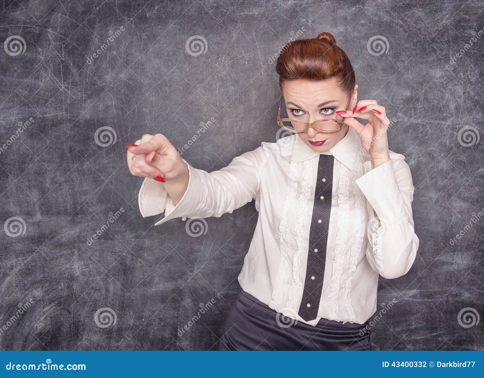 Strict Teacher Showing on Someone by Finger Stock Photo - Image of ...