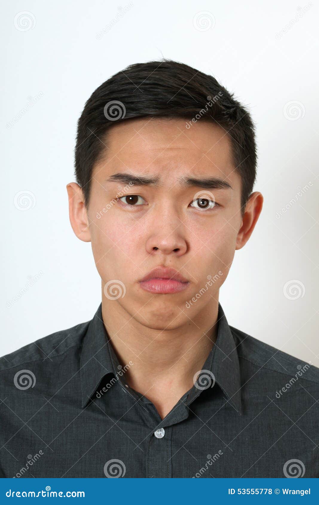Strict Young Asian Man Looking at Camera Stock Photo - Image of face ...