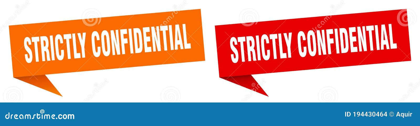 Strictly Confidential Banner. Strictly Confidential Speech Bubble Label ...