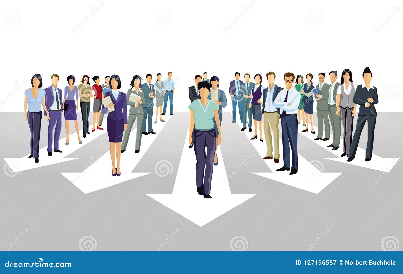 Stride Forward Direction Together Stock Vector - Illustration of ...