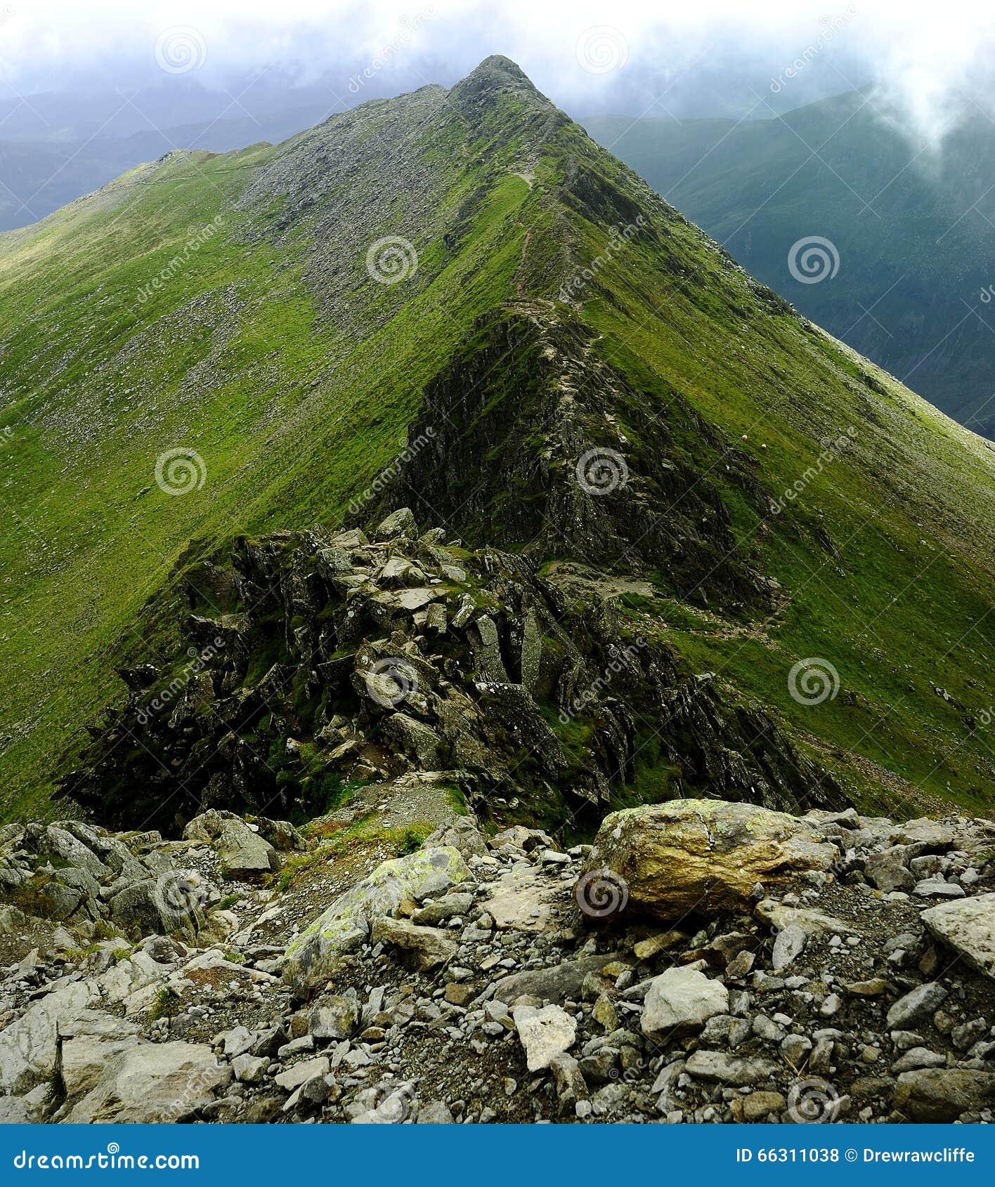 Striding Edge stock photo. Image of edge, striding, pond - 66311038