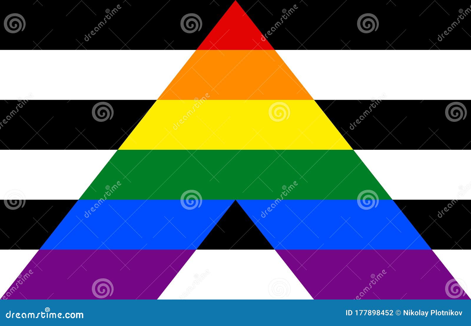 Stright Ally Pride Community Flag Lgbt Symbol Sexual Minorities