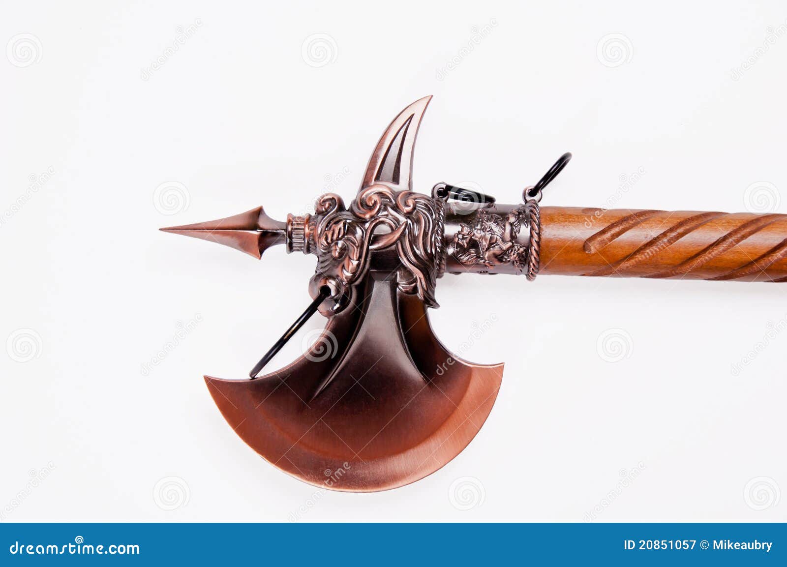 Strijdbijl stock afbeelding. Image of koper, draak, ceremonie - 20851057