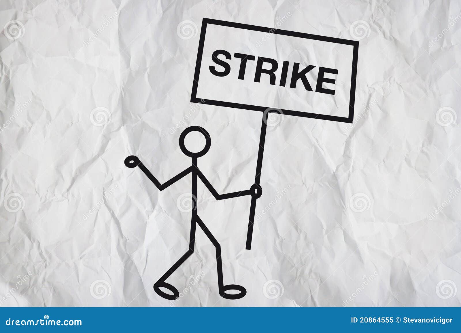 Strike stock illustration. Illustration of metaphor, person - 20864555