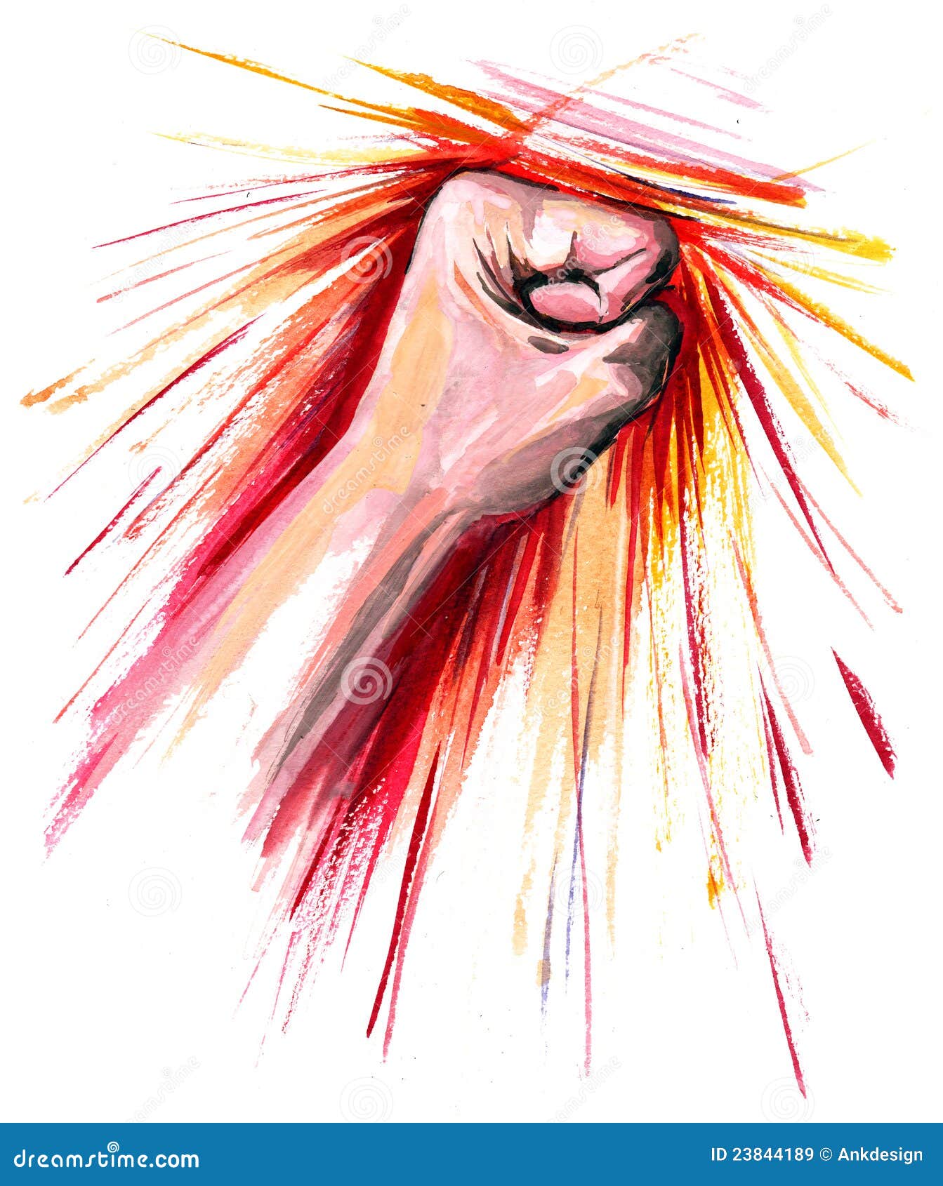 Strike stock illustration. Illustration of conflict, hand - 23844189